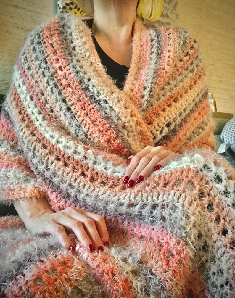 Caron Latte Cakes Pattern Blanket Scarf Pattern Crochet - Etsy