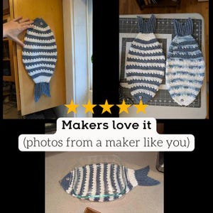 Crochet Potholder Pattern | Clownfish | Crochet Fish Potholder | Double ...