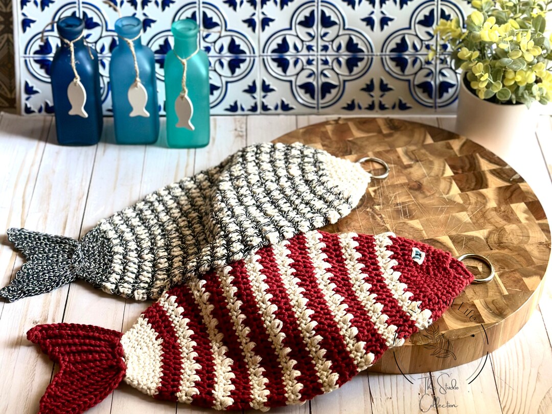 Crochet Potholder Pattern Clownfish Crochet Fish Potholder Double Thick ...