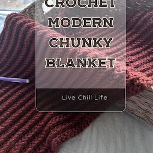 Chunky Ribbed Crochet Blanket Pattern: Easy Bulky Yarn (PDF Pattern ...