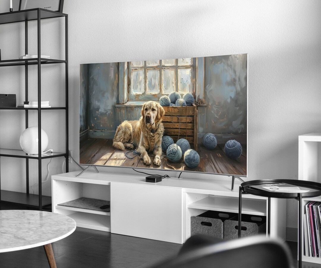 Crochet and Knit TV Frame Art for Samsung Frame TV Art for Fire Stick ...