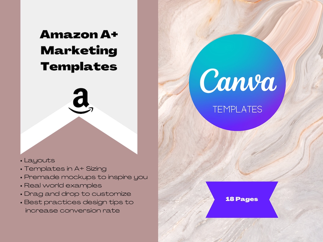 Amazon A+ Content Canva Templates: Marketing Layouts (18 Pages) - Etsy