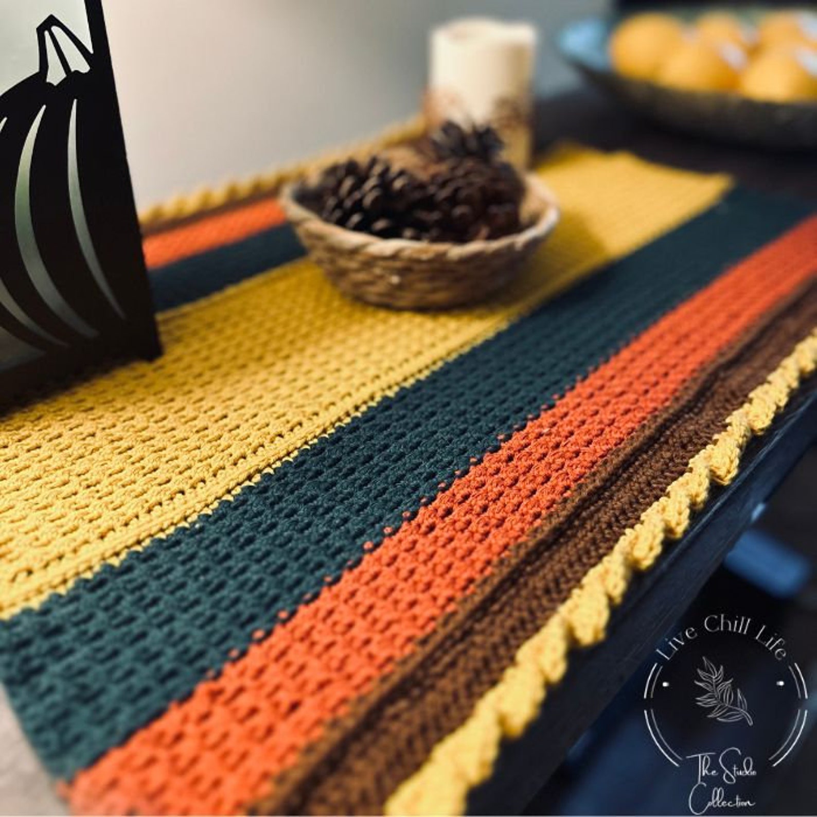 Fall Crochet Table Runner Pattern Thanksgiving Crochet Table Decor ...