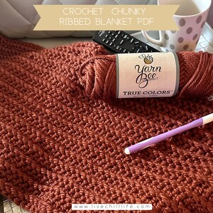 Easy Crochet Blanket Pattern for Beginners | Ribbed Crochet Blanket ...