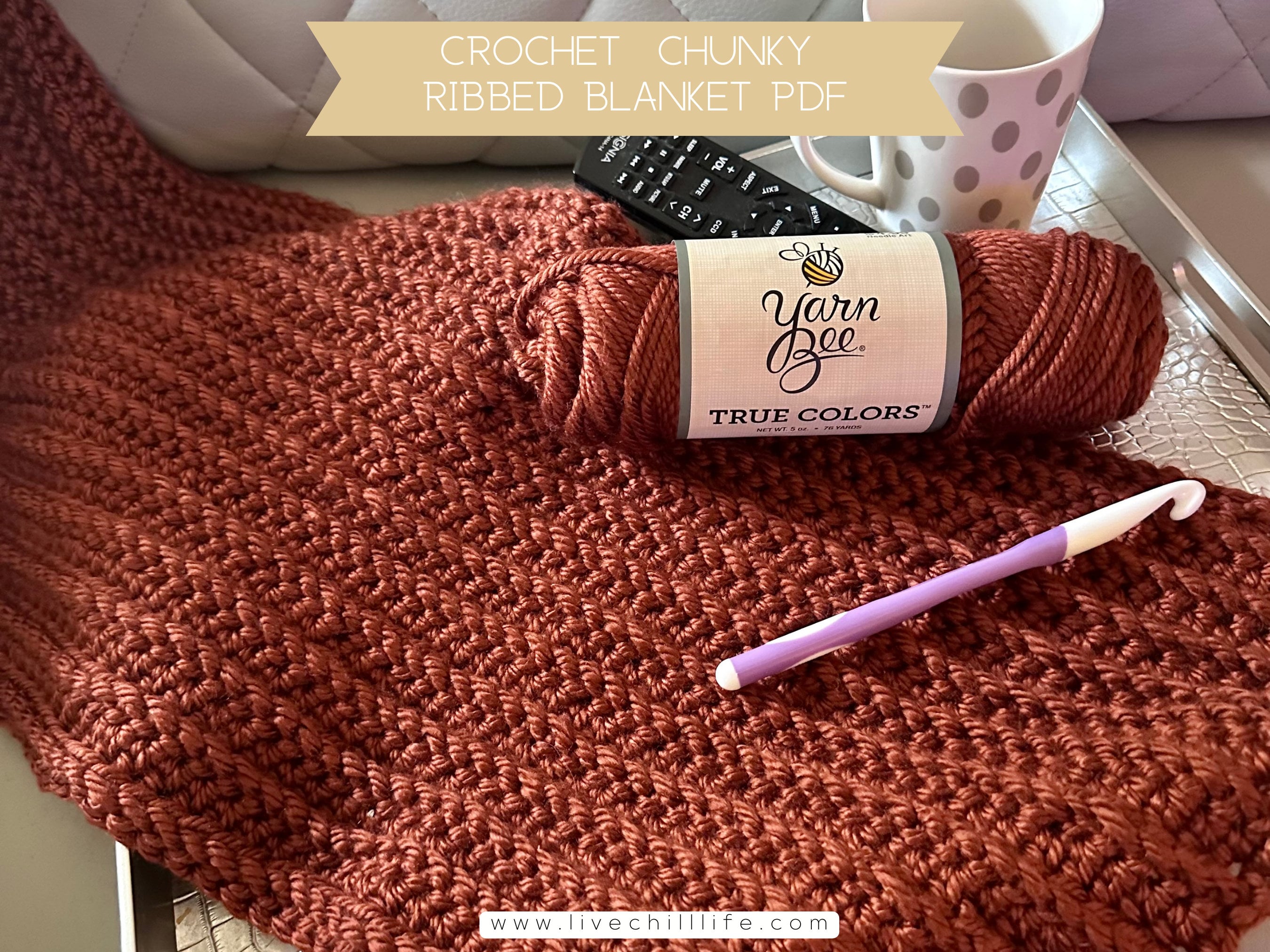 Easy Crochet Blanket Pattern for Beginners Ribbed Crochet Blanket ...