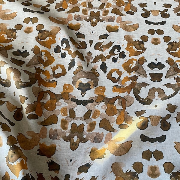 Printed Linen Fabric - Etsy