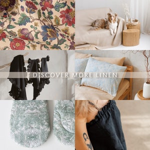 Vintage Print Linen by the Yard or Meter, Vintage Floral Knitted Print ...