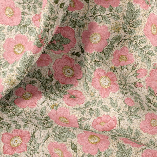 Floral Linen Fabric - Etsy