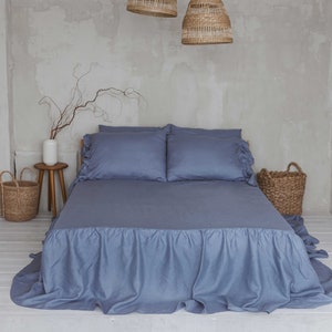 Bed Skirt With Ruffles. Farmhouse Bed Skirt With Ruffles. - Etsy