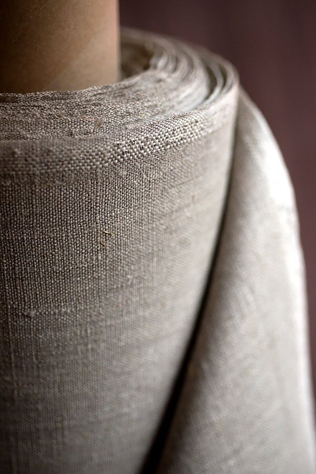 Natural Undyed Linen Fabric 185 Gsm, Fabric by the Yard or Meter ...