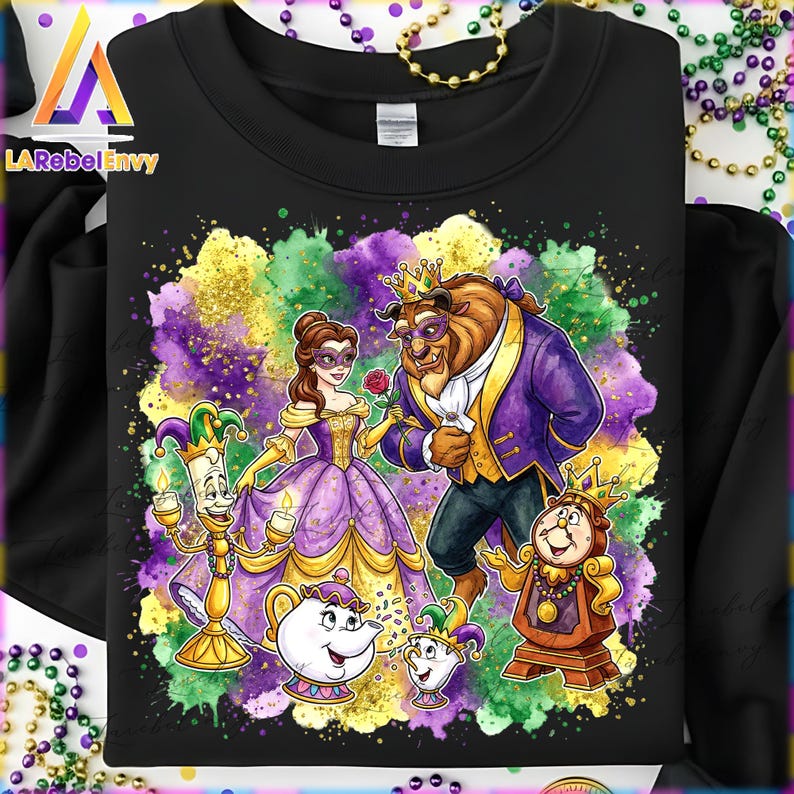 Cute Mardi Gras Princess & Friends Shirt PNG, Festival Costume ...