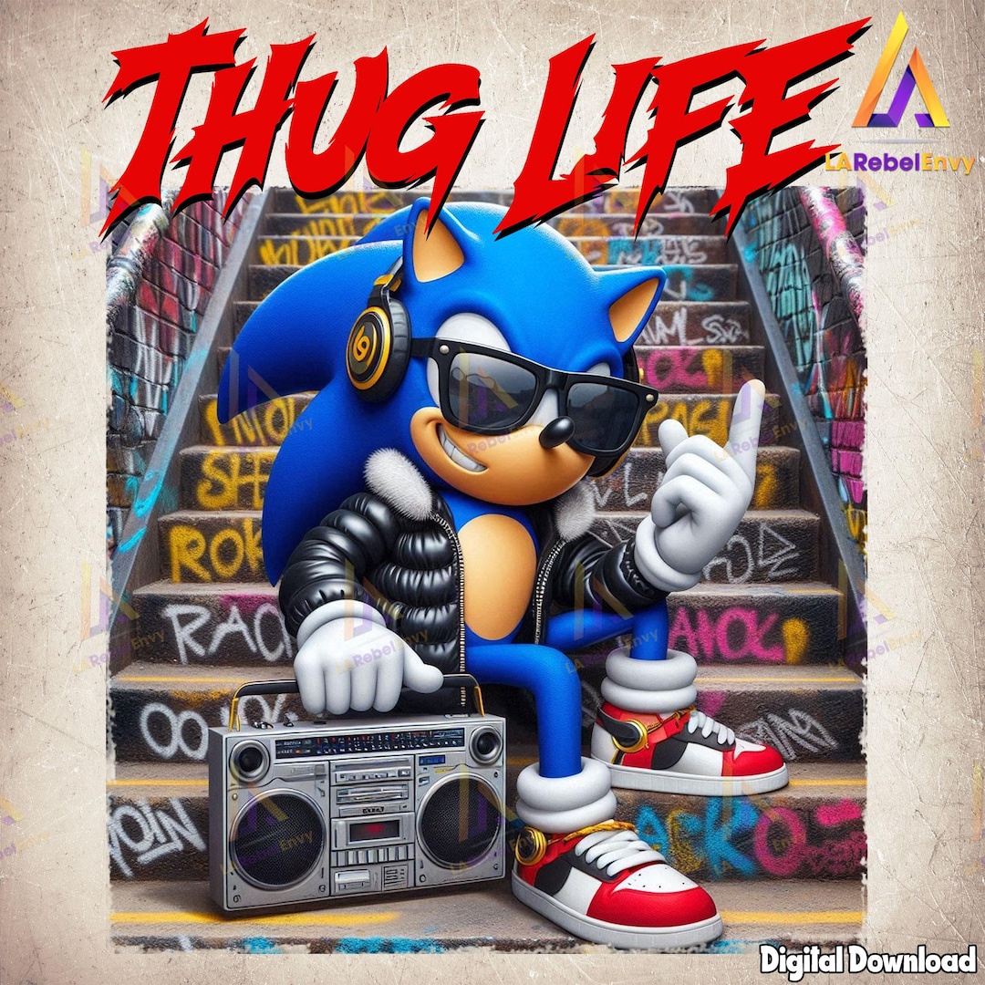 Thug Life Png, the Hedgehog Png, Game Character, Street Style, Graffiti ...