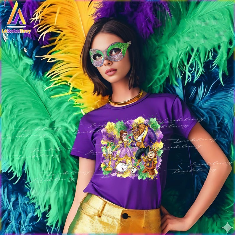 Cute Mardi Gras Princess & Friends Shirt PNG, Festival Costume ...