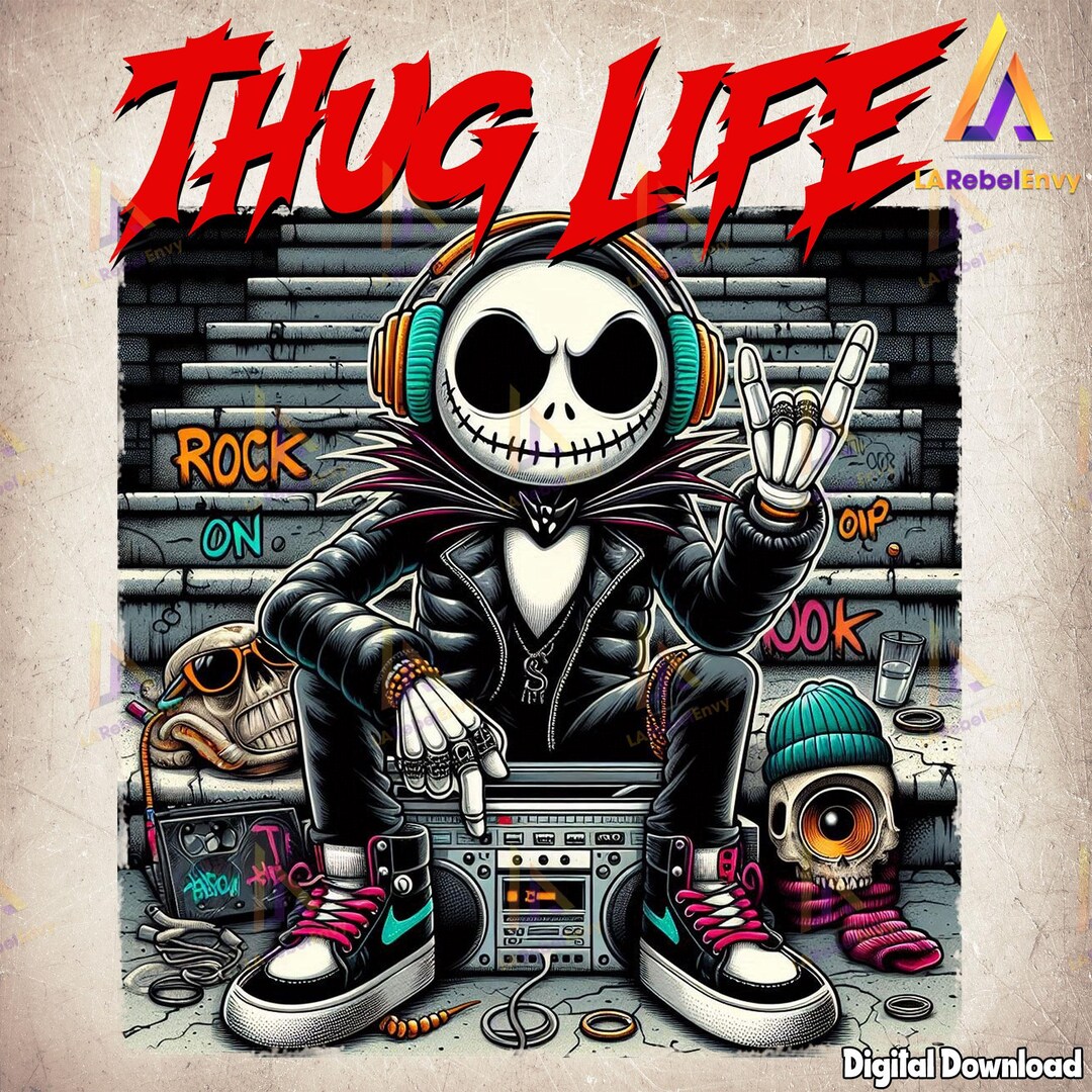Thug Life Christmas Png, Jack Skeleton, Christmas Street Style ...