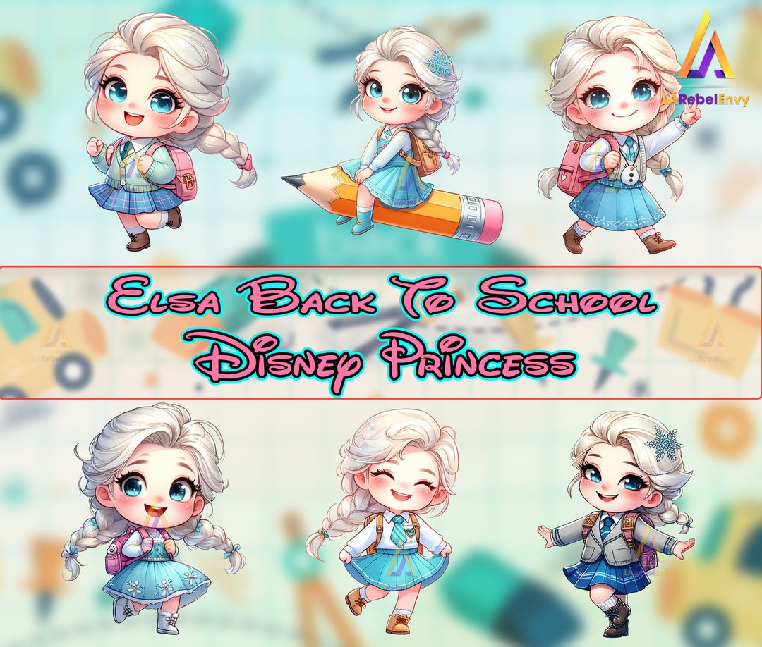 9 Designs Princess Back to School Png Bundle, Cute Little Princess Png ...