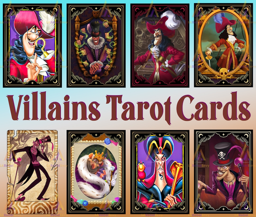 Bundle Villains Tarot Cards Sublimation Designs Png | Halloween Tarot ...