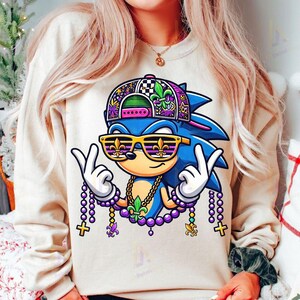 Mardi Gras PNG, the Hedgehog Png, Mardi Gras Vibes Png, Fleur De Lis ...