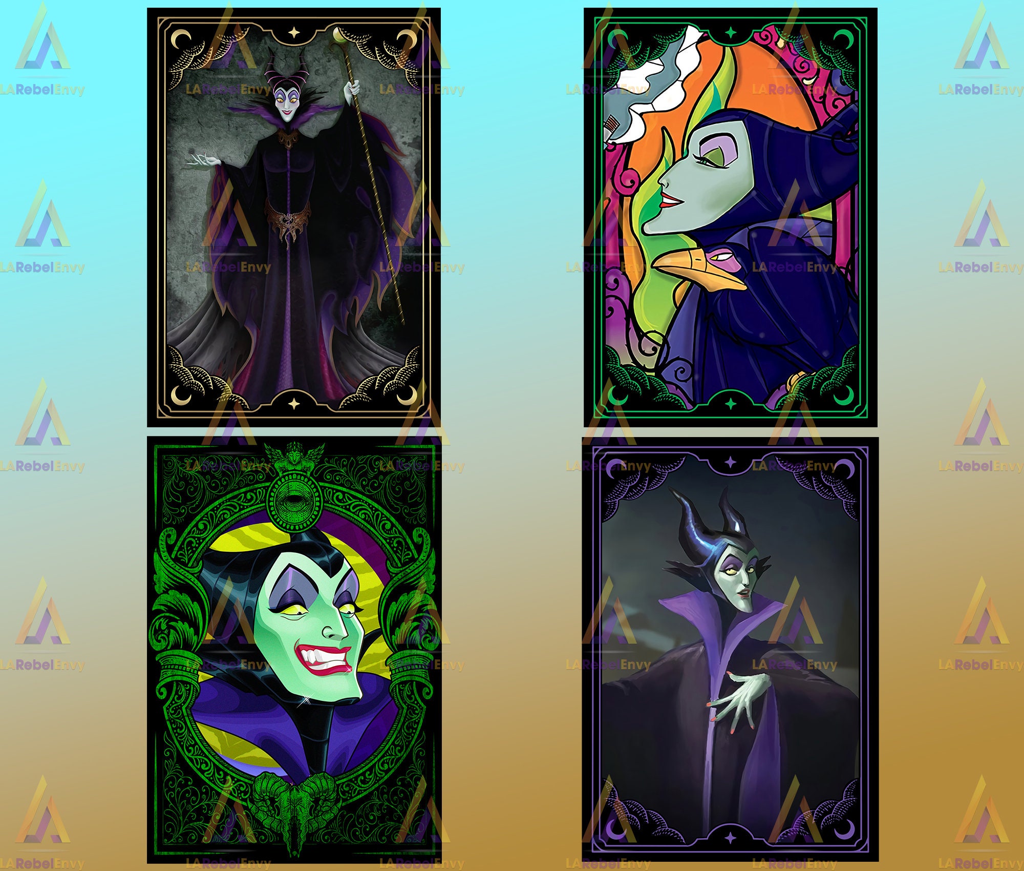 Bundle Villains Tarot Cards Sublimation Designs Png Halloween Tarot ...