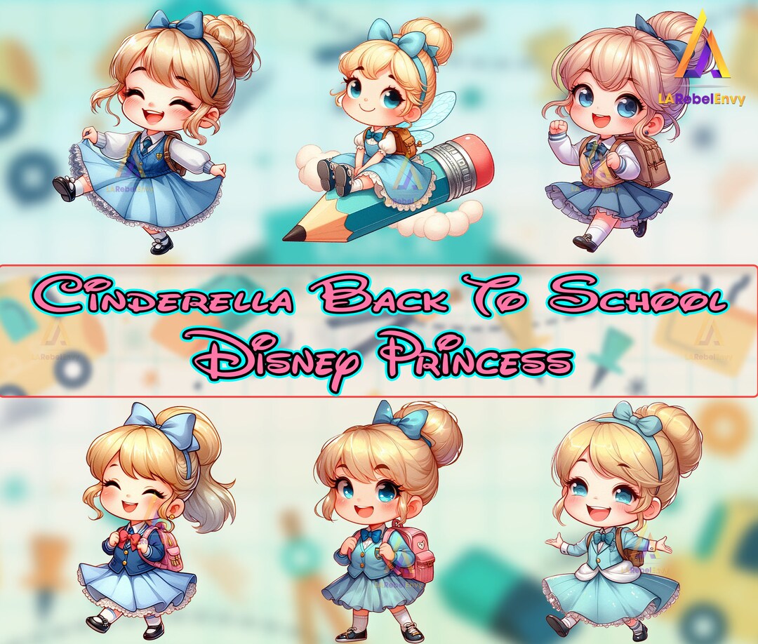 7 Designs Princess Back to School Png Bundle, Cute Little Princess Png ...