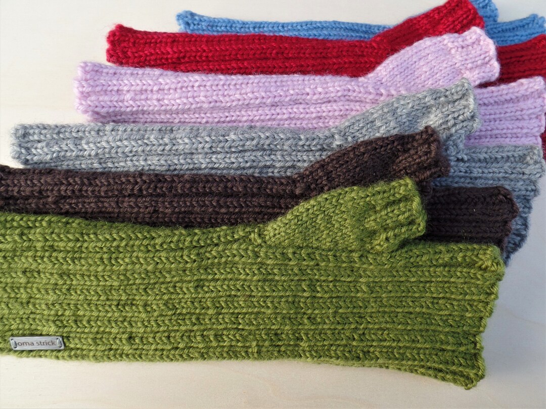 Arm Warmers dora With Thumb Made of Pure Virgin Wool superwash Knitted ...