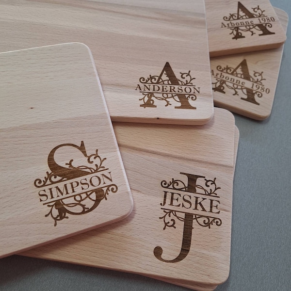 Monogrammed Cheese Board - Etsy