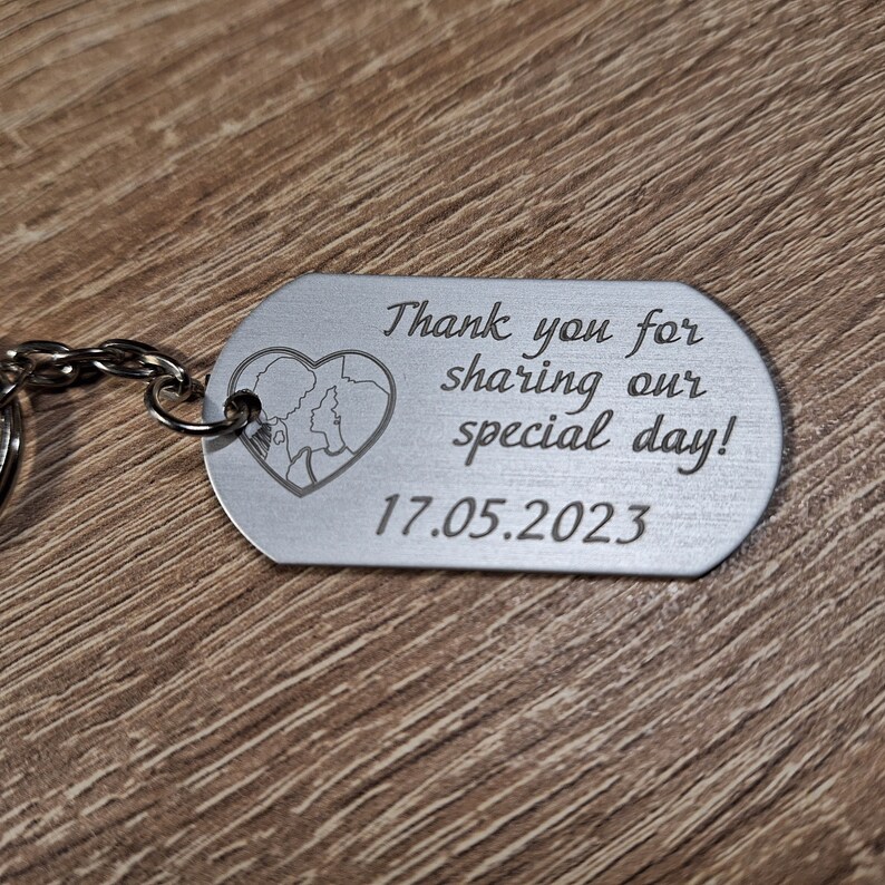 Engraved Metal Keychain | Personalized Wedding, Party Favors - Etsy