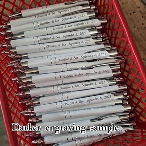 Wedding Pens | Custom & Engraved Name Favors for Guests, Bridal Party ...