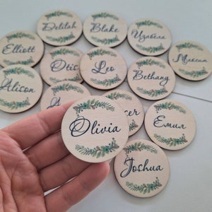 Name Tags for Wedding Guests Custom Wooden Place Cards / Personalized ...