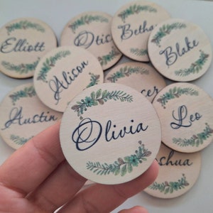 Name Tags for Wedding Guests Custom Wooden Place Cards / Personalized ...