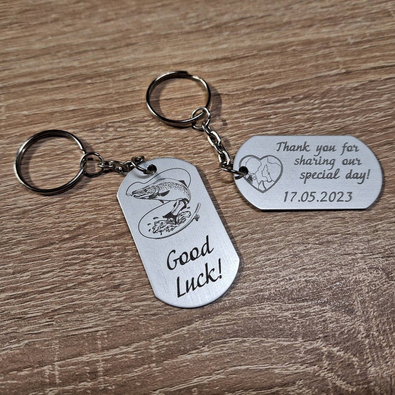 Engraved Metal Keychain | Personalized Wedding, Party Favors - Etsy