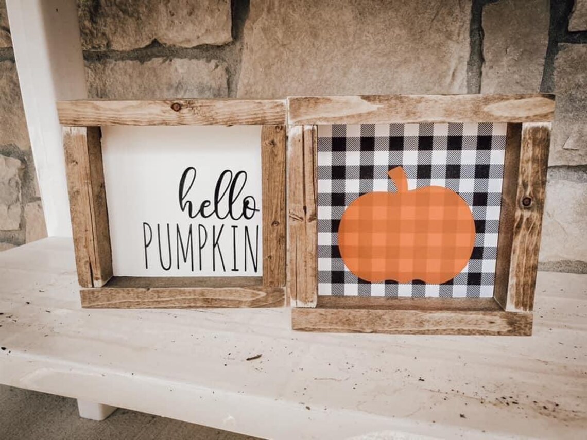 Wood Fall Sign | Home Decor | Farmhouse Sign | Tiered Tray | Square ...