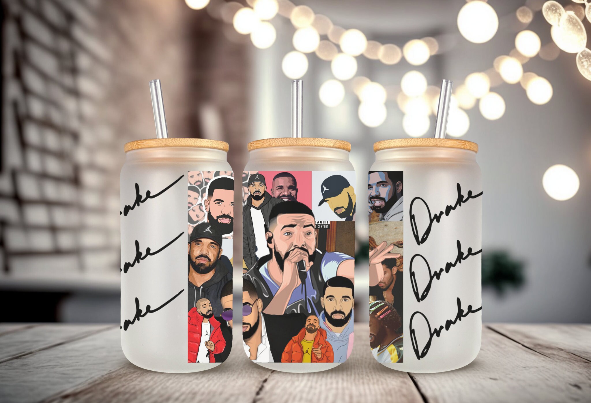 Drake Glass Cup, Drake Tumbler, Drake Gift, Custom Drake Cup, 160z ...