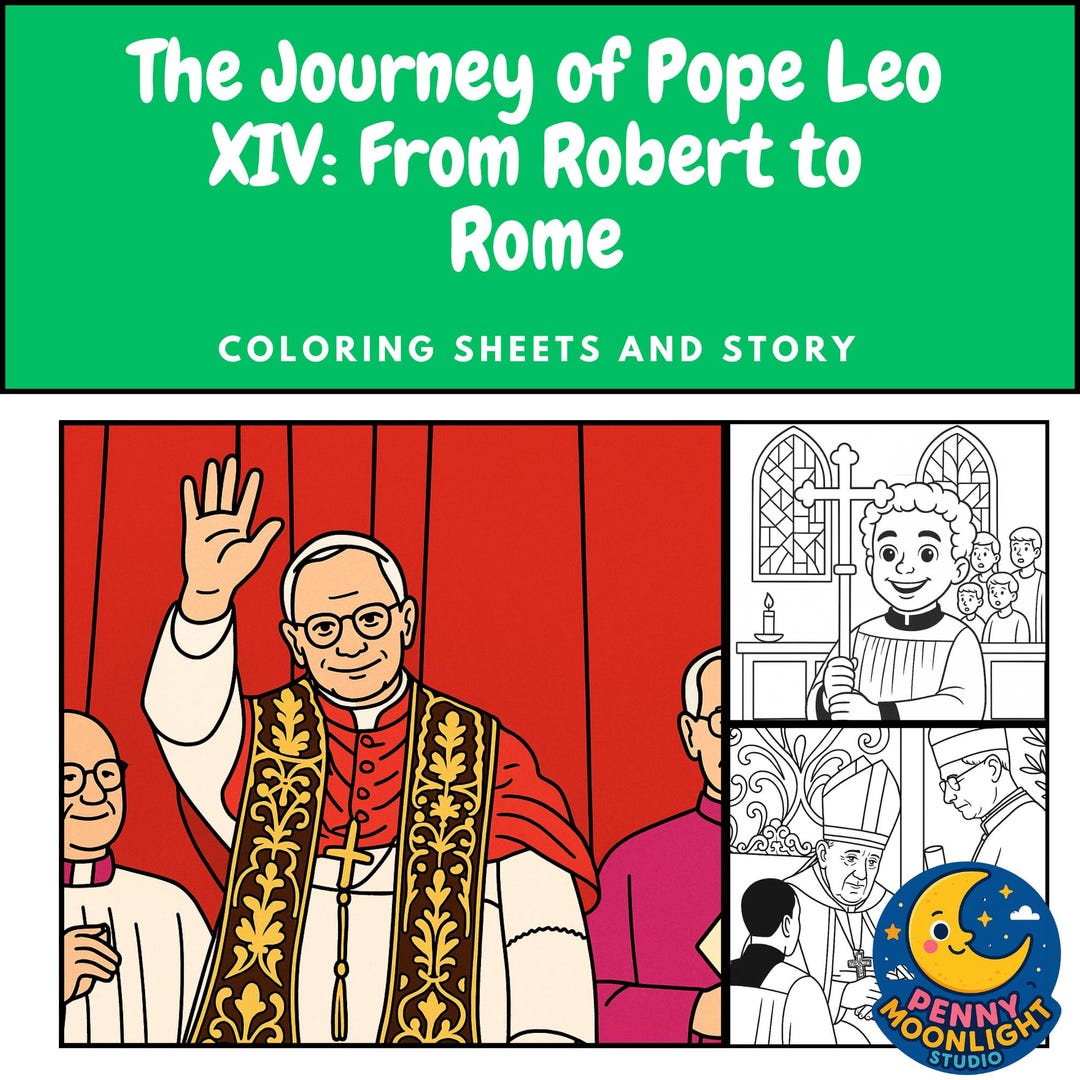 The Journey of Pope Leo XIV: From Robert to Rome Booklet Activity - Etsy