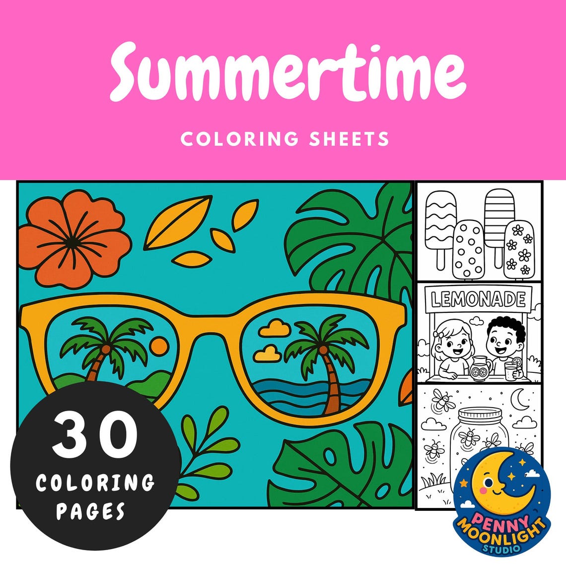 Summer Days Coloring Fun - Etsy