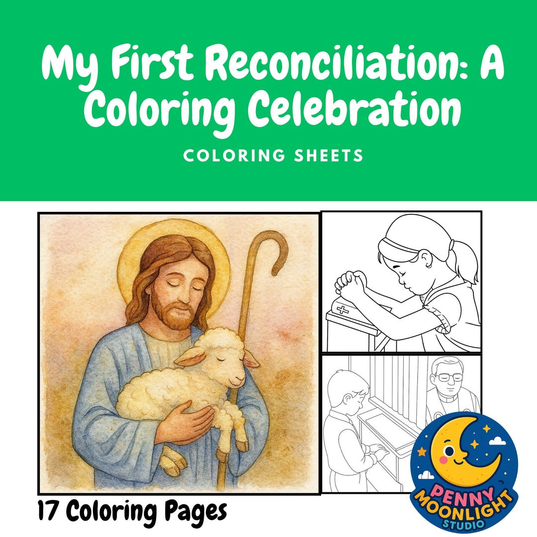 My First Reconciliation: A Coloring Celebration - Etsy
