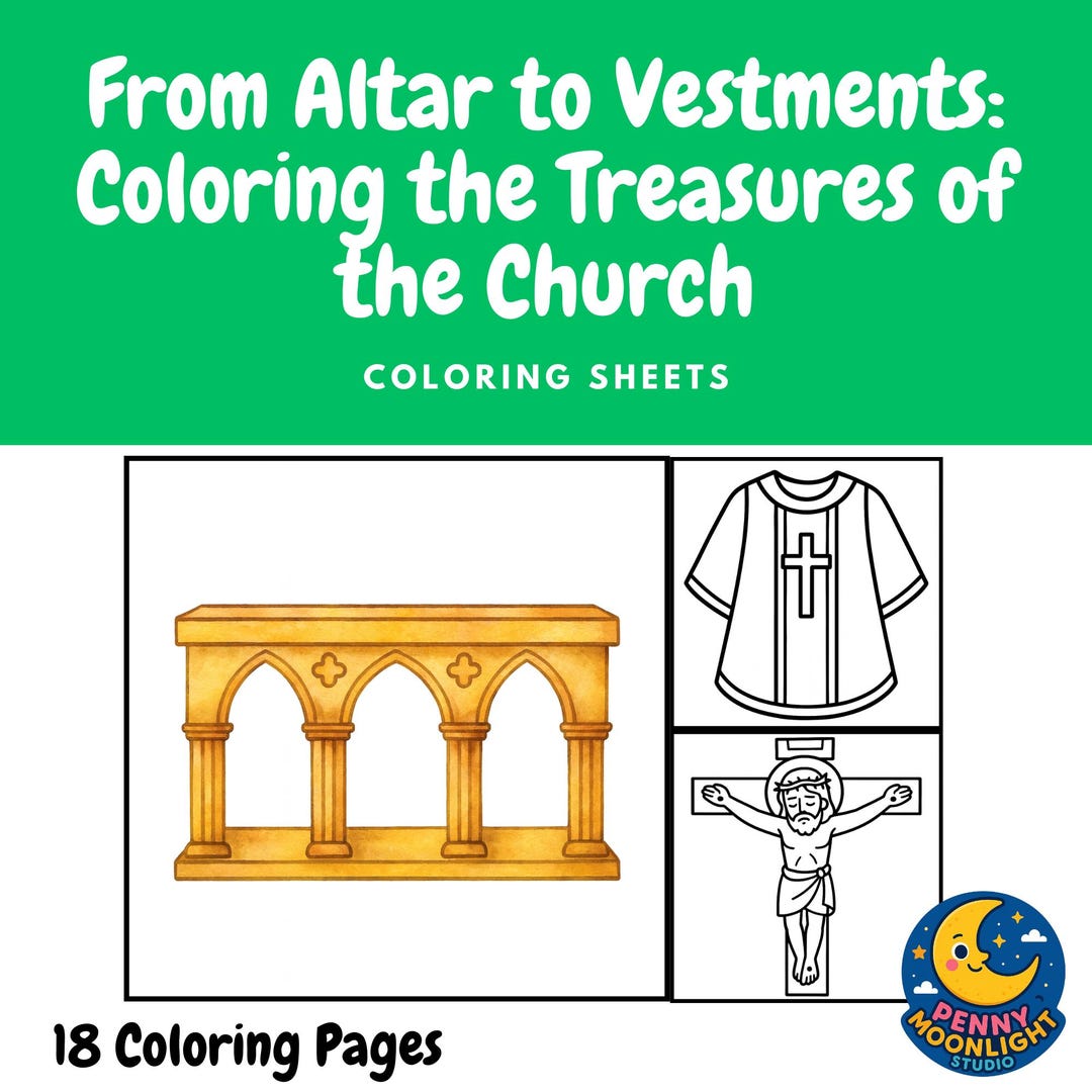 From Altar to Vestments: Coloring the Treasures of the Church - Etsy