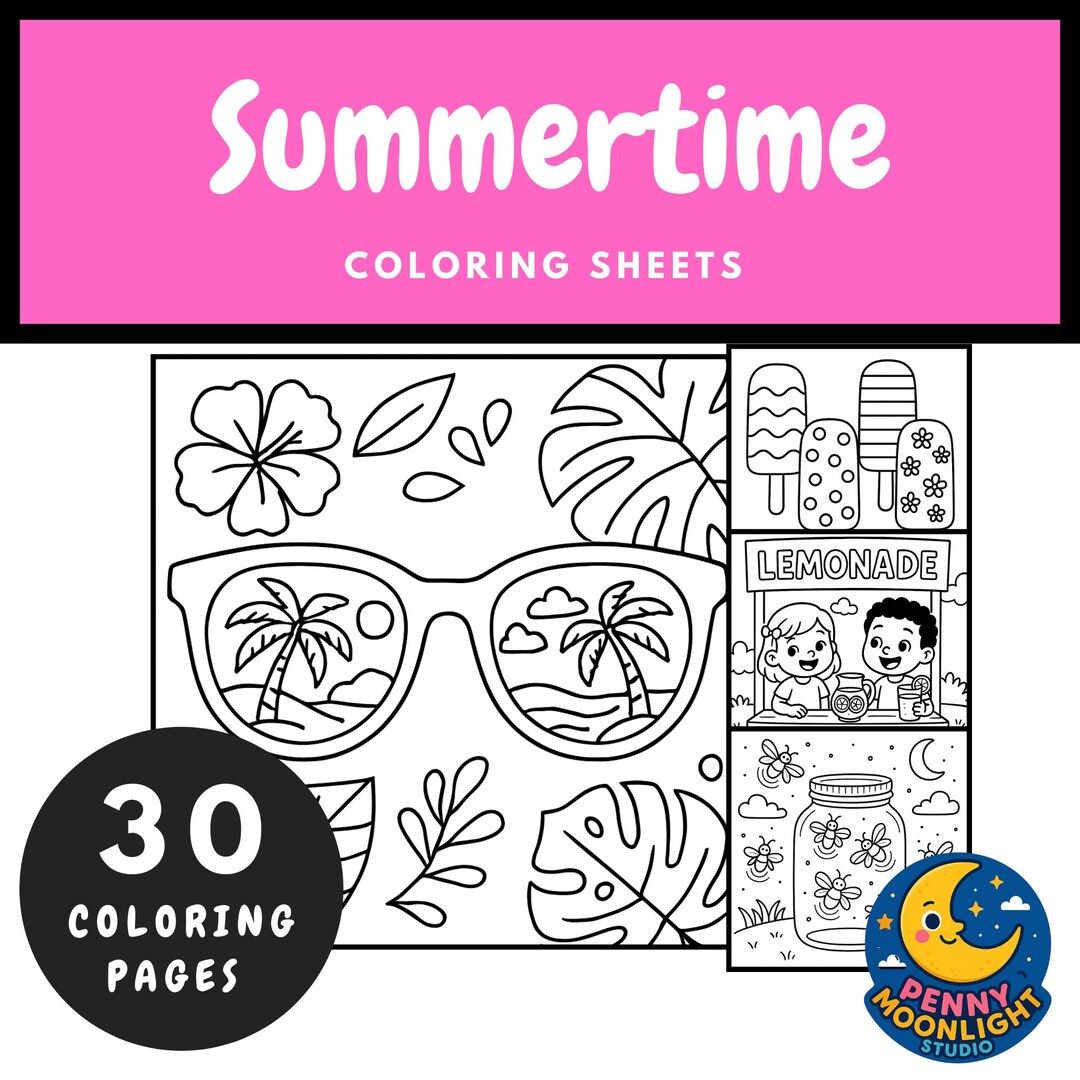 Summer Days Coloring Fun - Etsy