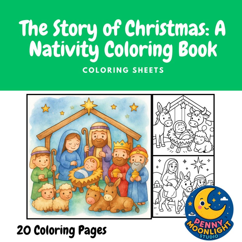 The Story of Christmas: A Nativity Coloring Book - Etsy