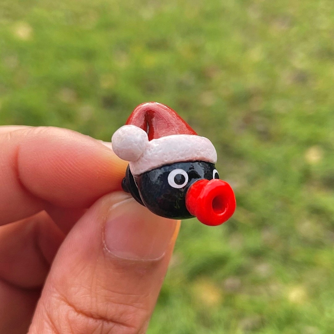 Santa Claus Pingu Pin Handmade Clay Charms Holiday - Etsy