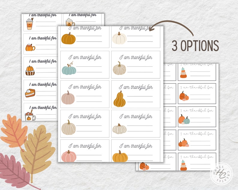 Printable THANKFUL Notecards : 3 Options - Etsy