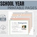 SCHOOL YEAR Printable Pages | Memory Box | Keepsake | Baby Shower Gift ...