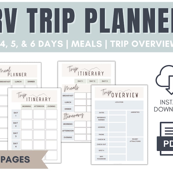 Rv Travel Planner - Etsy