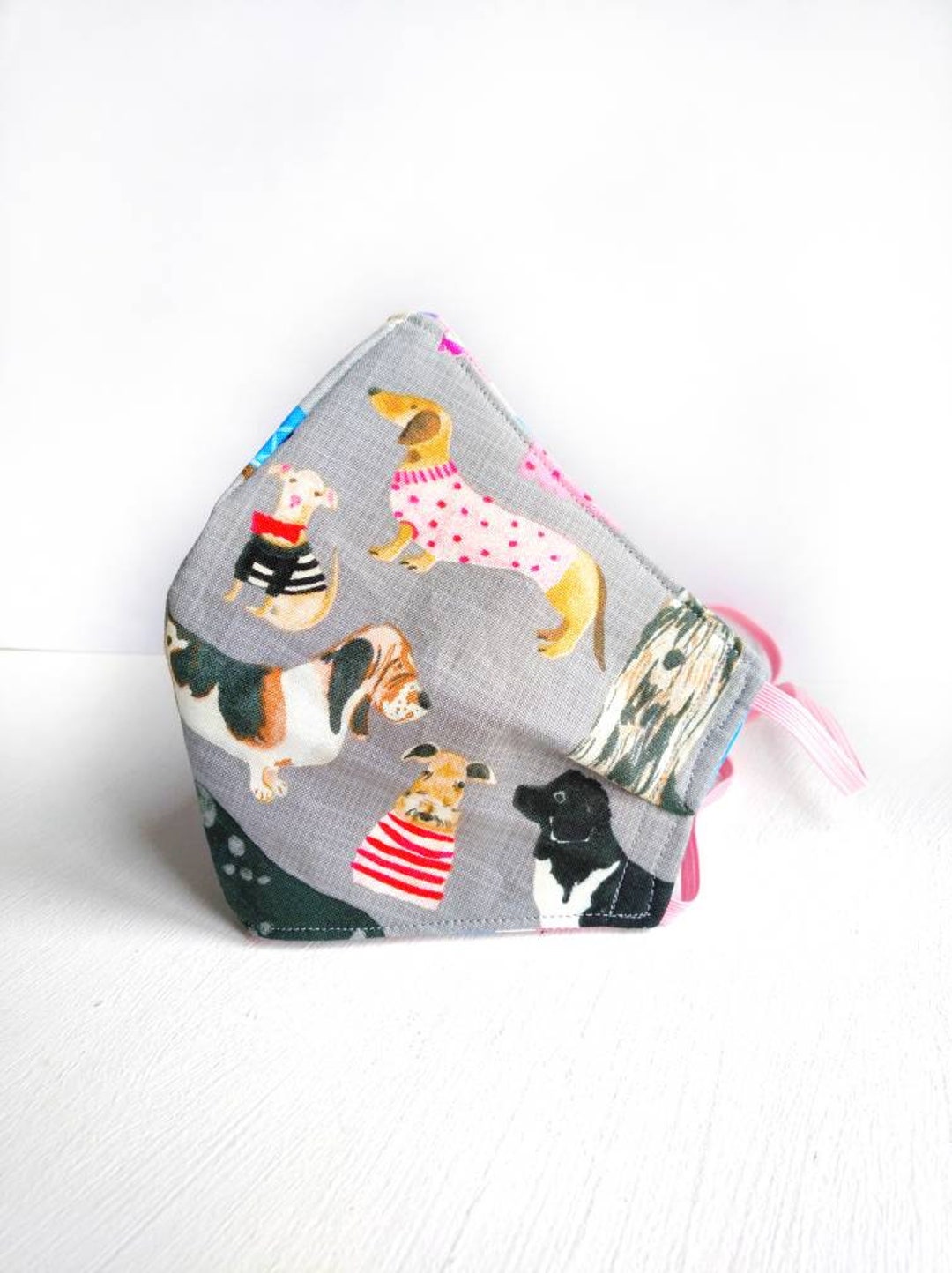 Dogs-protective Face Mask/washable and Reusable With Tnt/reversible - Etsy