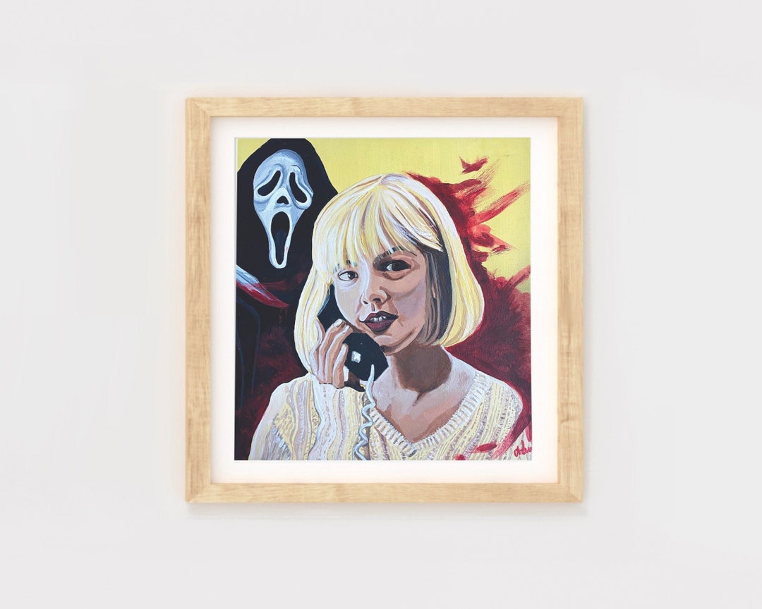 Scream Movie Print, 8x8 Original Art Print, Ghostface Art, Slasher ...