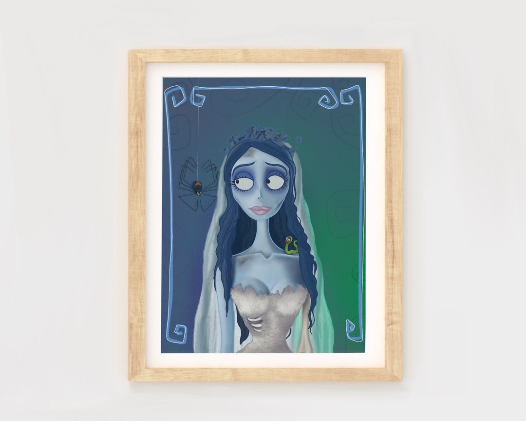 Portrait of Emily, the Corpse Bride, Spooky Room Art, Victor and Emily ...