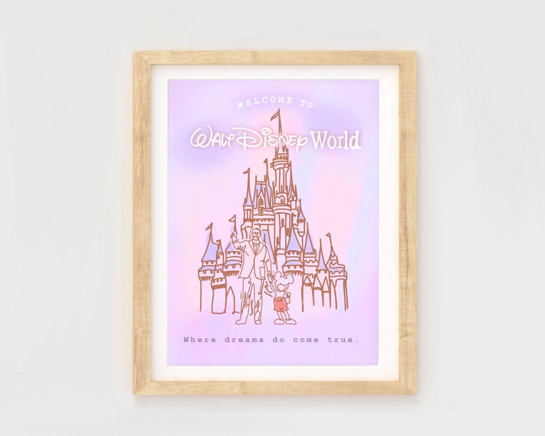 Walt Disney World Park Sign, Disney Sign, Disney Gifts, Disney Decor ...