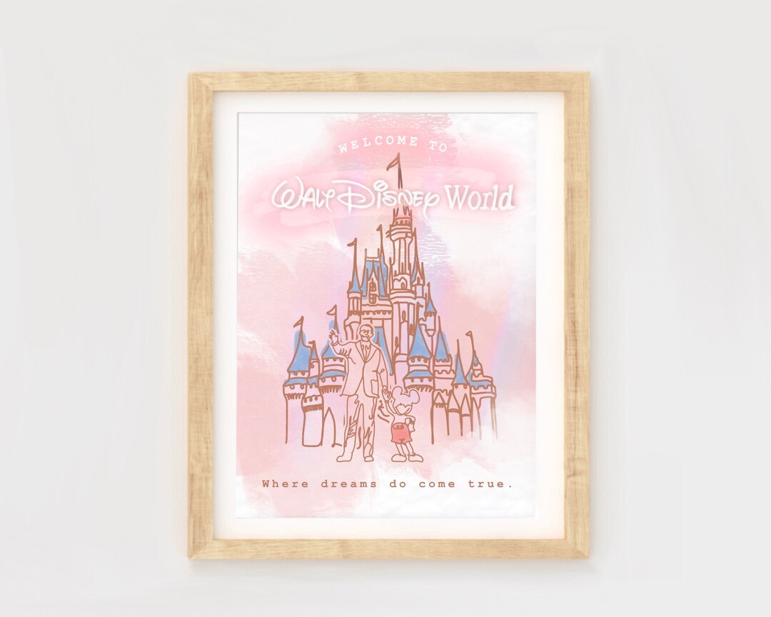 Walt Disney World Park Sign, Disney Sign, Disney Gifts, Disney Decor ...