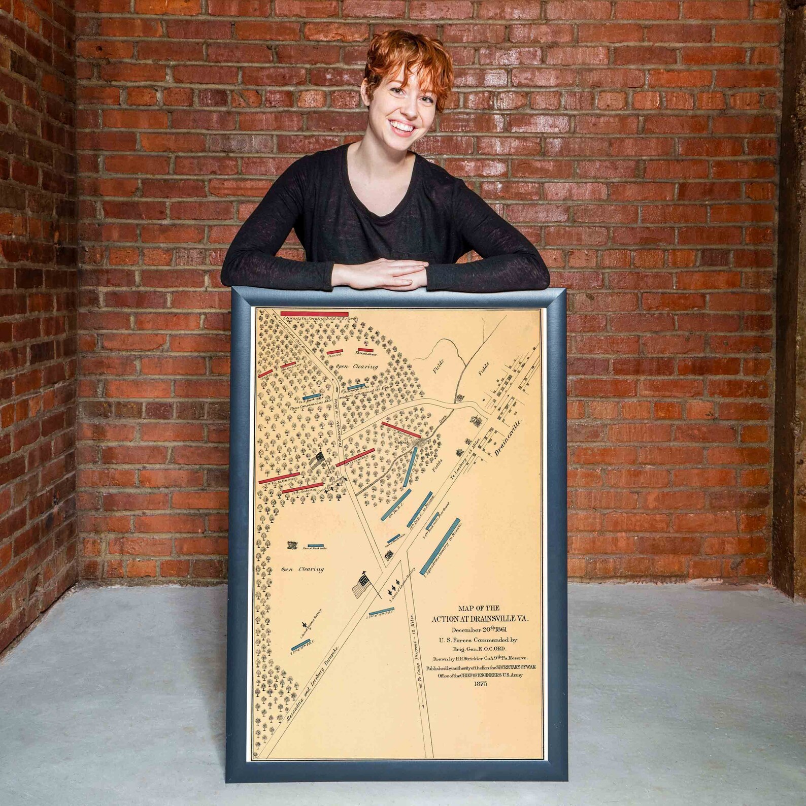 Civil War Map of Dranesville Virginia 1861 Antique Civil | Etsy