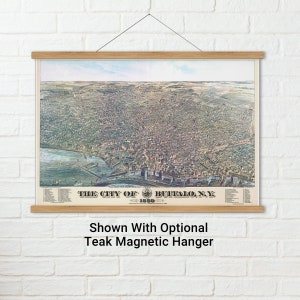 Map of Buffalo, New York by Howard; 1880; Antique Birdseye Map - Teak ...