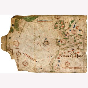 Pedro Reinel; Nautical Chart; Early Map Based on Astronomical ...